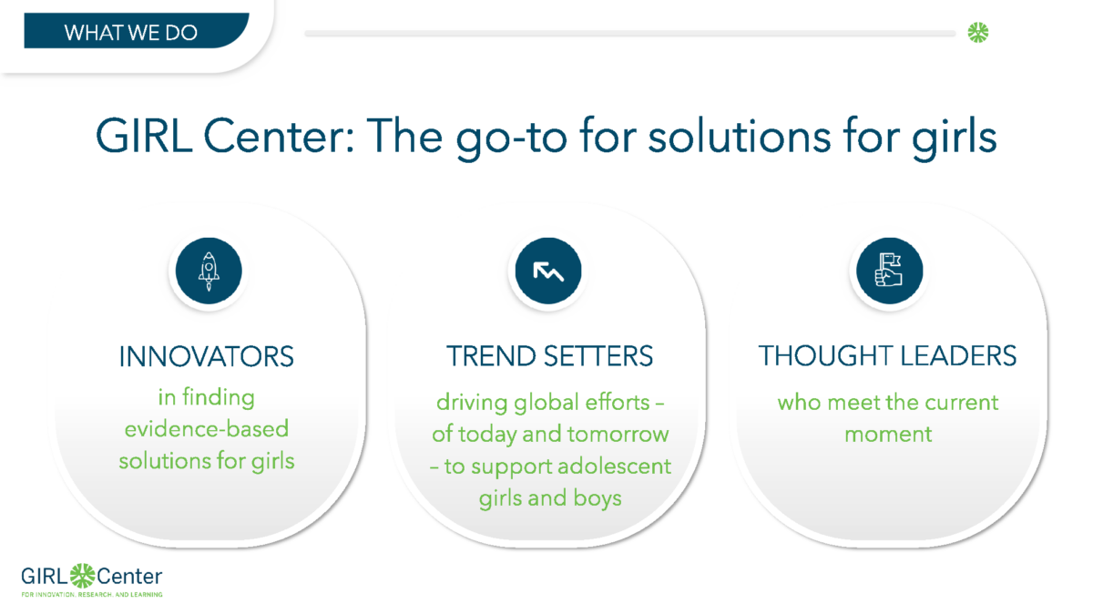 Girl Innovation, Research, and Learning (GIRL) Center – Population Council