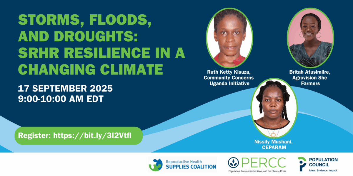 Webinar—Storms, Floods, and Droughts: SRHR Resilience in a Changing Climate – Population Council